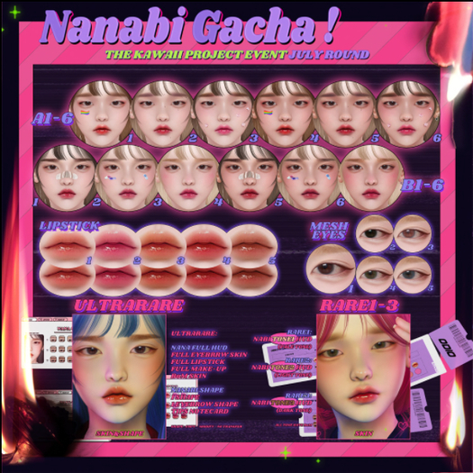 Second Life Marketplace - [ODIO] NANABI SKIN GACHA - B4